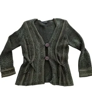 Vintage | Sweaters | Y2k Whimsygoth Fairycore Green Knit Big Button ...